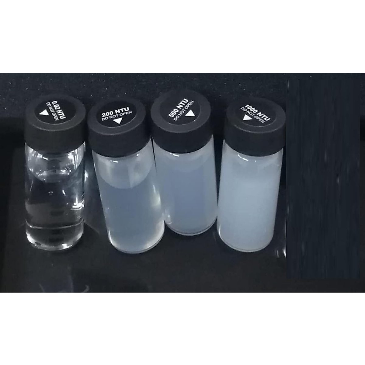 VTSYIQI Standard Calibration Solution Kit Turbidity Meter Calibration Solution with 4 PCS Solution Range 0.02NTU 200NTU 500NTU 1000NTU for TB100 Portable Turbidimeter