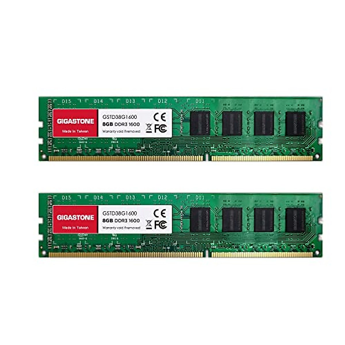 【DDR3 RAM】 Gigastone Desktop RAM 16GB (2x8GB) DDR3 16GB DDR3-1600MHz PC3-12800 CL11 1.5V 240 Pin Unbuffered Non ECC UDIMM for PC Computer Desktop Memory Module (Desktop ONLY)