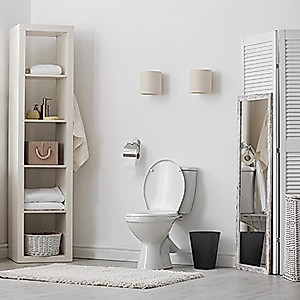 Wastebasket for Bedroom, Bathroom, Trash Can 6 Liters, Black, Stainless Steel