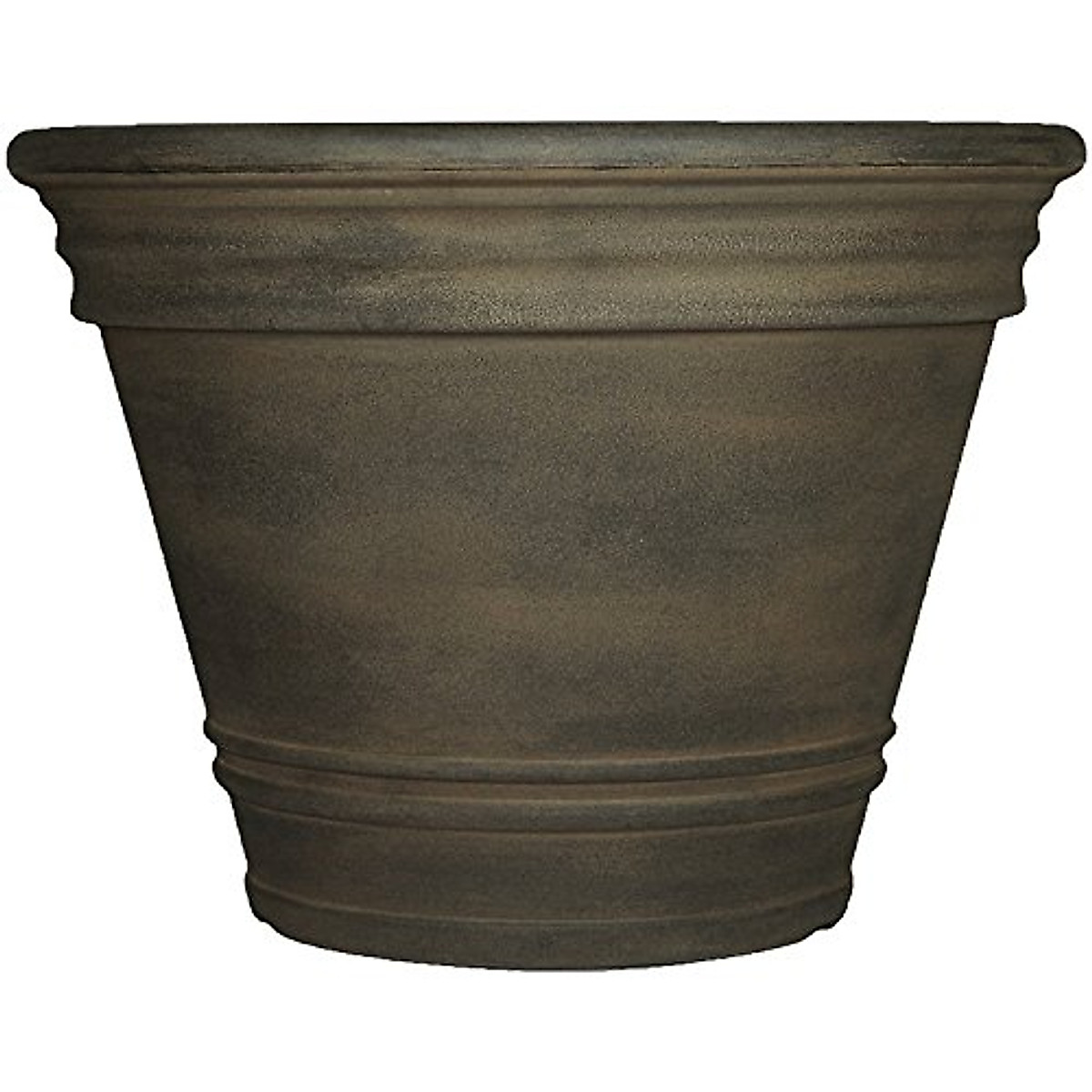 Sunnydaze Franklin Flower Pot Planter - Outdoor/Indoor Unbreakable Polyresin - UV-Resistant Sable Finish - Single - Large 20-Inch Diameter