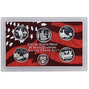 1999 No Mint Mark - 2008 Silver Proof State Quarter Run 90% Silver No Boxes or COAs 50 Coins (1/4) Seller Gem Deep Cameo