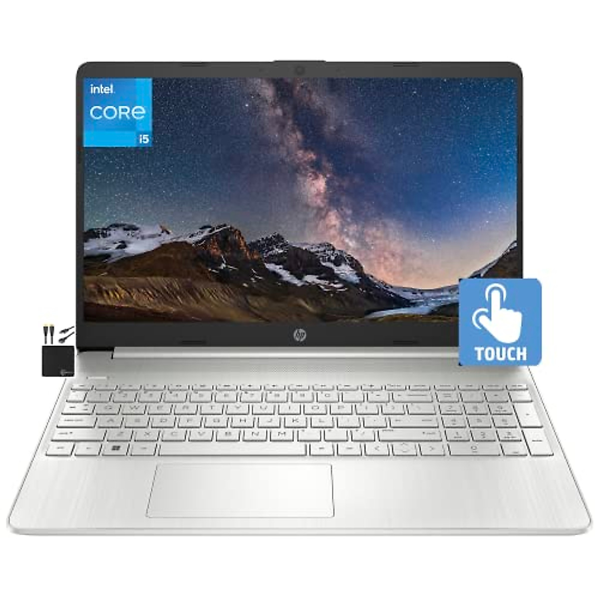 HP 2022 Newest 15.6’’ HD Touchscreen Laptop, Quad Core Intel i5-1135G7 (Beat i7-1065G7,Upto 4.2GHz), Iris Xe Graphics, 16GB RAM, 512GB SSD, HD Webcam, WiFi, 11+ Hours Battery, Win11 S, +Marxsolcables