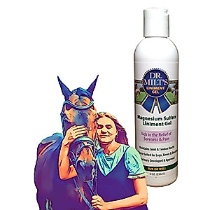 Dr. Milt's Horse Topical Epsom Salt Pain Relief Ointment Rub: Poultice and Liniment Gel. 1-8oz Gel