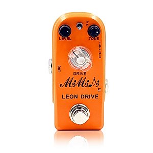 MIMIDI Overdrive Pedal, Mini Leon Drive Guitar Effect Pedal with True Bypass (M16 Orange)