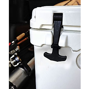 ALIENSX Universal Replacement Lid Latches for Yeti Tundra and Roadie Coolers, Durable Rubber T-Latch Design, Helps Save Fingers/Knuckles, fits Yeti, RTIC & Other Related Coolers (New Black)