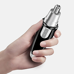 PARSMIC Nose Hair Trimmer for Men and Women Ear and Nose Hair Clipper Professional Painless Eyebrow and Facial Hair Trimmer Battery-Operated with Washable Head