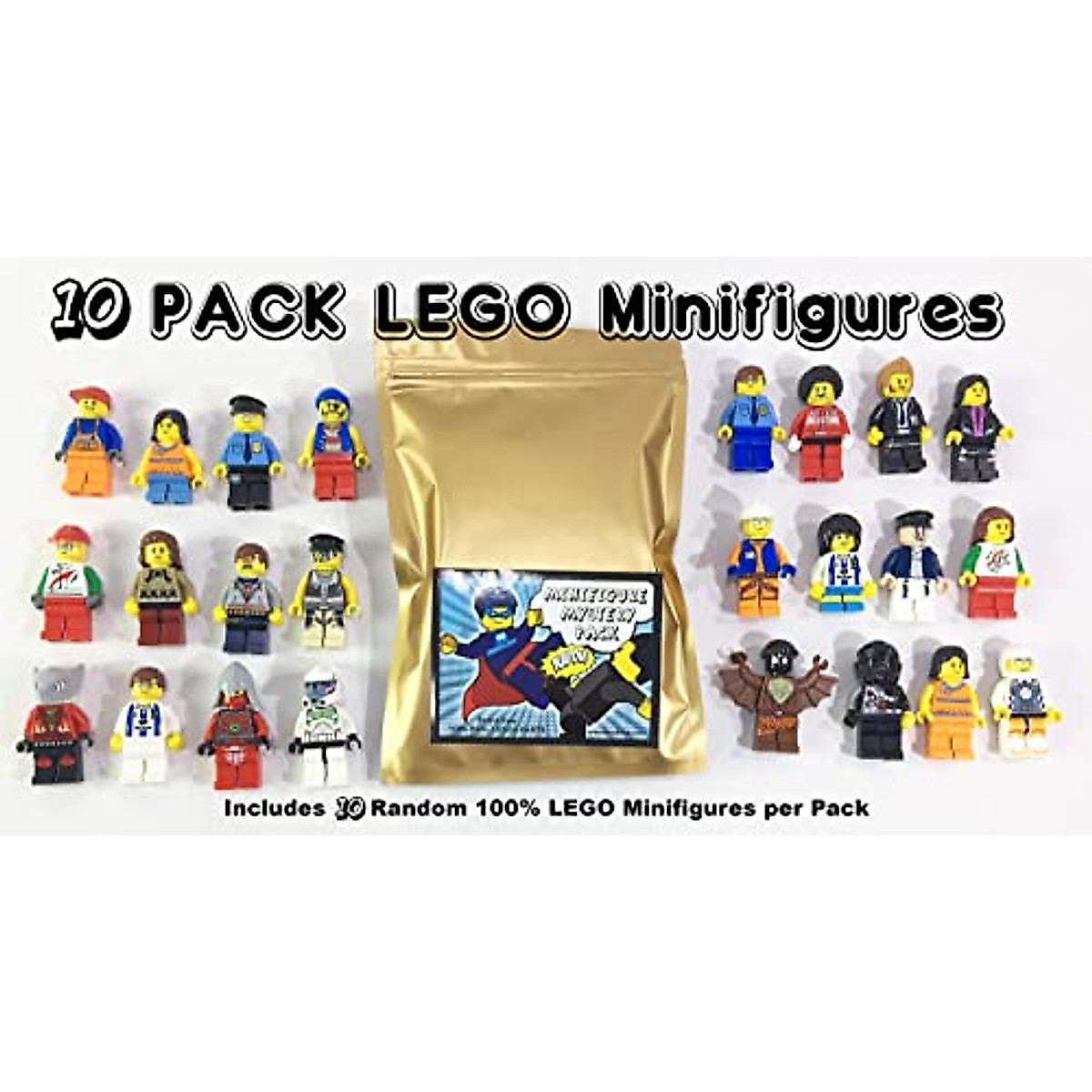 Pack of 10 Random Authentic Lego Figures (9443)