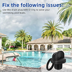 GRONGU R0446000 Drain Plug with O-Ring Replacement Compatible with Zodiac Jandy Filter Pumps and Water Purification System - 2 Pack