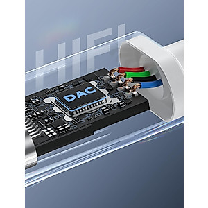 USB-C to 3.5mm Audio Headphone Adapter - HiFi 2 Pack Compatible with Apple iPhone 16 15 Samsung Galaxy S24 S23 S22 S21 Plus Pro Max Ultra Pixel iPad - Type C to Jack Dongle Adapter