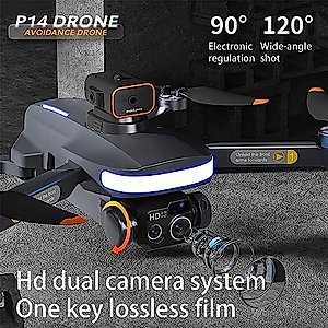 Drone Hd Aerial Quadcopter, 540° Obstacle Avoidance, 2.4g Wifi Fpv Drone With 4k Camera, Suitable For Adult Use, Rc Quadcopter, Brushless Motor, Circular Flight, Altitude Hold, Headless Mode (Gray)