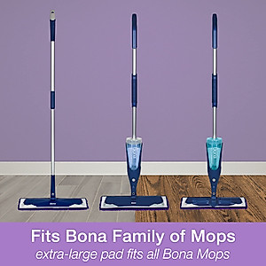 Bona Pet System Microfiber Sweeping Pad for Multi-Surface Floors - For Use With Bona Mops - Attracts and Picks Up Pet Hair, Fur, and Dander - For Wood, Stone, Tile, Laminate, and Vinyl Floors