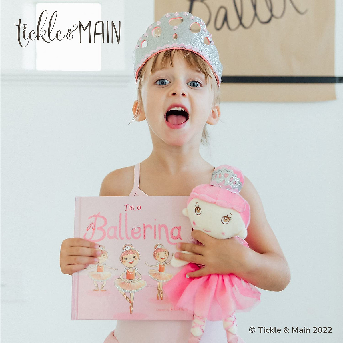 Tickle & Main Ballerina Princess Gift Set, Ballerina Doll, Dance Recital Gifts for Girls