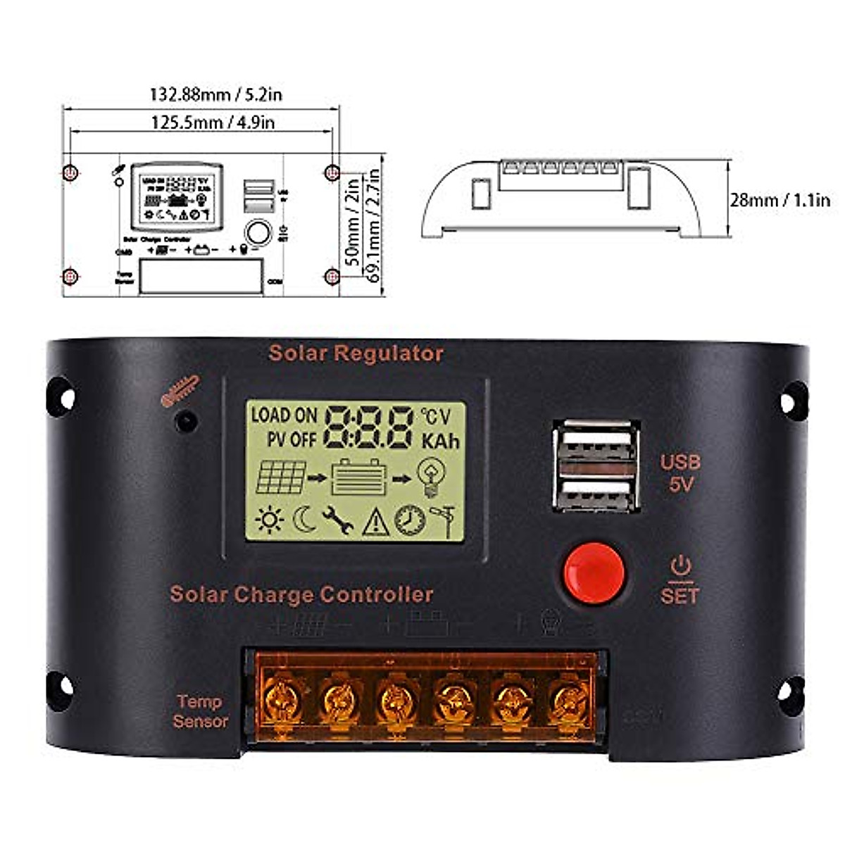CMB2410 Solar Panel Regulator , Solar & Wind Power Energy Controllers Photovoltaic Power Generation Controller for -Acid Battery