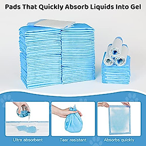 Disposable Puppy Training Pads 100 Count Pee Pads for Dogs, Cats, Rabbits and Guinea Pigs Waterproof Super Absorbent Odour Locking 13” x 18”