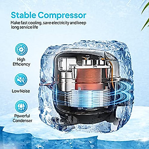 ROVSUN 4.2 Cu.Ft. Commercial Display Refrigerator, Refrigerated Display Case Countertop Pastry Display Case w/LED Lighting Air-cooling Automatic Defrost Rear Sliding Door for Cafe Restaurant