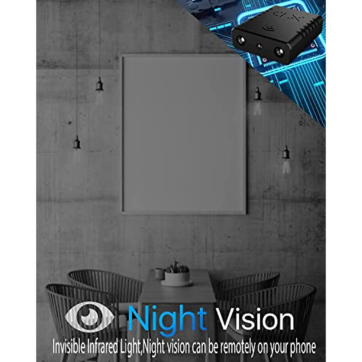 Mini Spy Camera WiFi, Smallest Hidden Cameras HD1080P for Home Security Surveillance with Video Small Portable Nanny Cam with Phone App, Motion Detection, Night Vision for Indoor