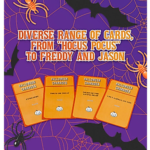 Anton Publications Halloween Charades The Ultimate Halloween Party Game for Adults, Friends, and Family - Spooky Fun with Halloween Movie Characters and TV Shows References