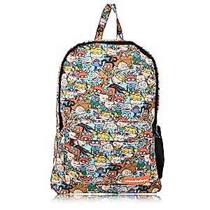 Nickelodeon Rugrats Reptar Classic Backpack - Light Blue Rugrats Reptar, Tommy, Chickie, Angelica and Susie Allover Knapsack