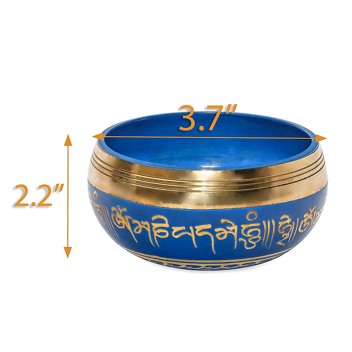 3.7" Tibetan Chakra Singing Bowl Set with Mallet and Carry Bag by Trademark Innovations