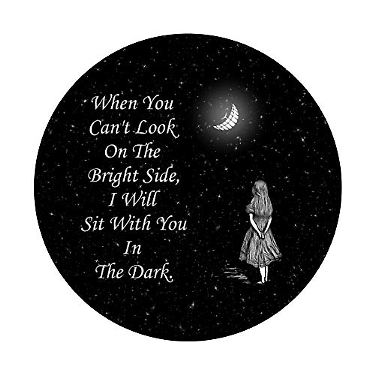 Alice In Wonderland & Quote PopSockets PopGrip: Swappable Grip for Phones & Tablets