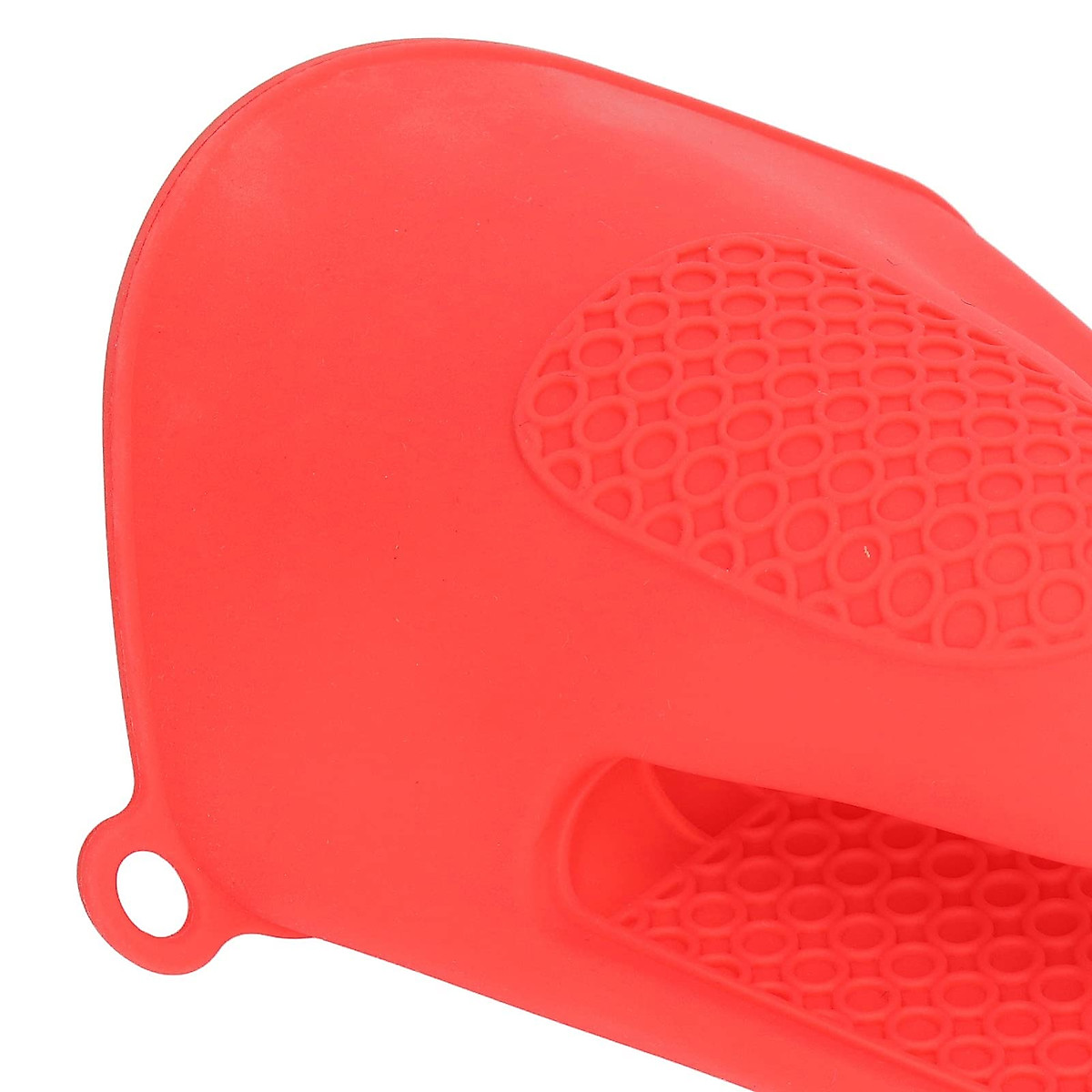 2 Pairs Mini Oven Gloves, Silicone Oven Mitts Heat and Slip Resistant Silicone Mini Potholders Mitts Kitchen Finger Grips for Kitchen Cooking and Baking(red)