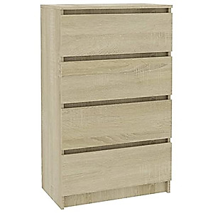 SEASD Sideboards and Buffets Cabinet with Storage Decor Sonoma Oak 23.6"x13.8"x38.8" Chipboard