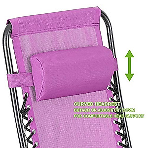 Zero Gravity Chairs Recliner Lounge Outdoor Patio Lawn Chairs with Cup Holder Trays (Purple)