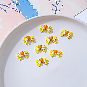 Bow Tie Nail Charms for Acrylic Nails，70PCS Girl Cute Resin Nail Rhinestones Decoration,Nail Jewels Y2K Accessories for Nail Art Supplies Manicure Craft DIY BBATT-HAPPY