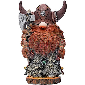 Outdoor Decoration Viking Norse Dwarf Gnome war gnome Sculpture Gnome Warrior Sculpture Medieval Guard Garden gnome Statue Garden