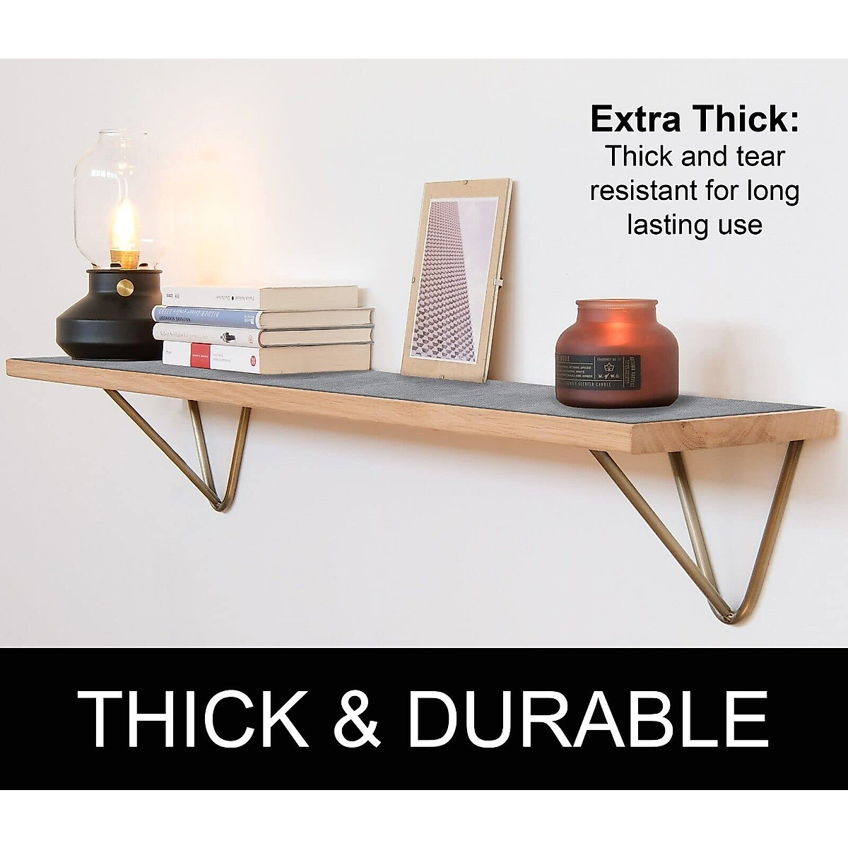 Home Must Haves (20 Inches x 10 Feet) Shelf Liner Strong Grip Non Adhesive Mat for Kitchen Cabinets Drawers Shelves