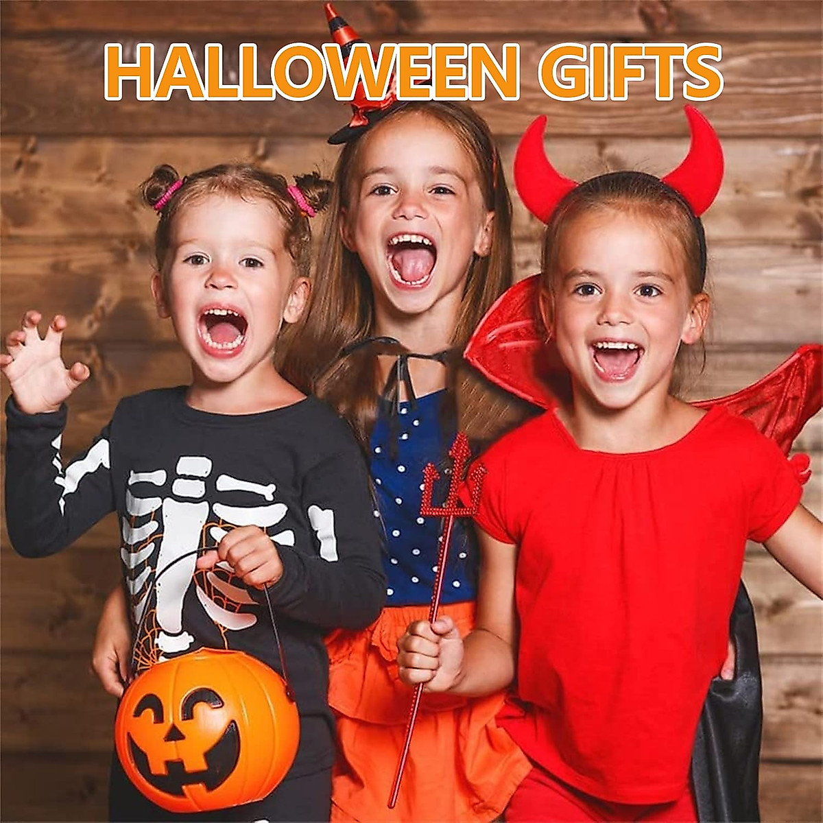 GSHLGAO Plastic Pumpkin Bucket, Pumpkin Candy Bucket Large 6.7x5.3in Portable Pumpkin Pail with Handle Reusable Cute Halloween Candy Bucket for Trick or Treat Party, Halloween Pumpkin Bucket (Large)