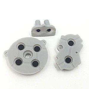 Colorful Conductive Rubber Pad Buttons A-B D-pad for GBA Gameboy Advance Silicone Start Select Keypad (Grey)
