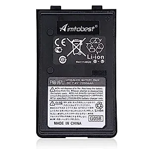 Aimtobest FNB-V67 FNB-V67Li 2200mAh Li-ion Battery Compatible for Yaesu Vertex Radio FT-60R FT-60 FT60R FT60 VX110 VX150 VX170 VX400 VX800 (Not Fits for CD-26 Charger)