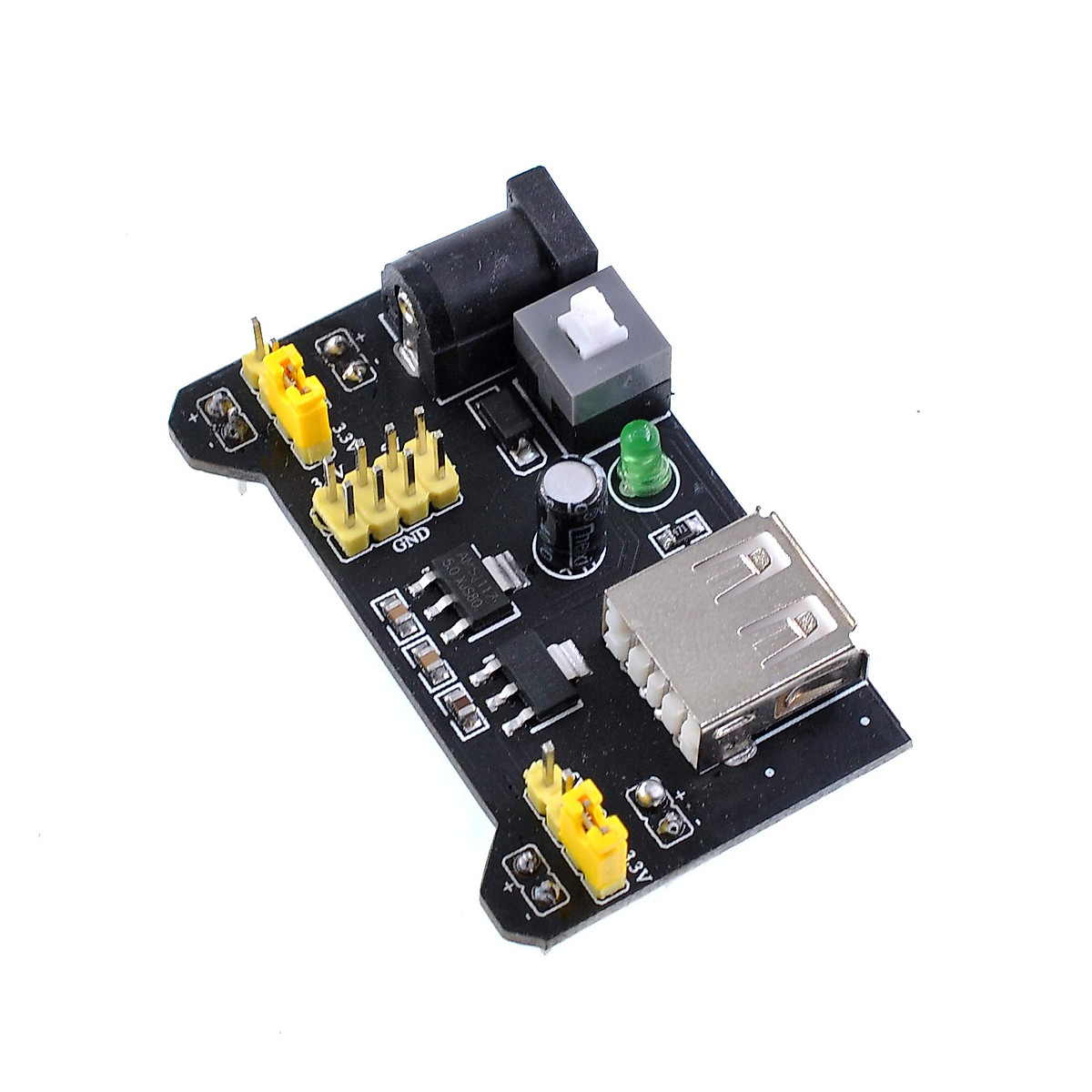 Oiyagai 5 Stück Breadboard-Netzteilmodul für Arduino-Board, geeignet für MB-102 Lötfreies Breadboard