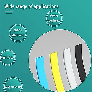 LOVEDELU Flexible U-Shape Edge Banding, 32.8ft Self Adhesive Veneer Edging Trim Edge Protector, Furniture Edge Strip for Countertop Table Cabinets Shelves(Black),32mm