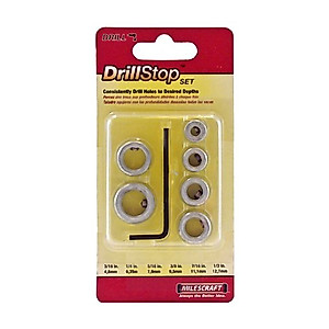 Milescraft 5342 6pc. Drill Stop Set - Includes 3/16, 1/4, 5/16, 3/8, 7/16, and 1/2-Inch