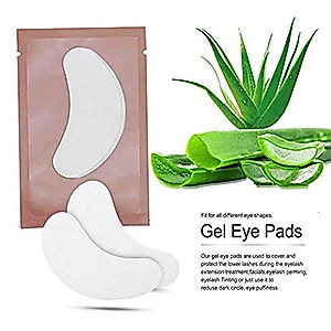 Ocim 100 Pairs Gel Pads Lash Extensions,Eye Lash Pads Hydrogel Patches for Eyelash Extension,Pink