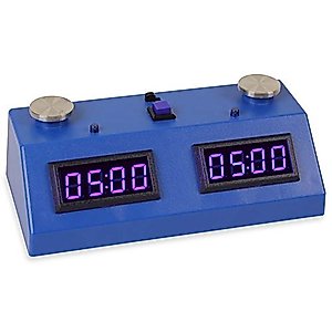 ZMF-II Chess Clock - Dark Blue with Blue LED