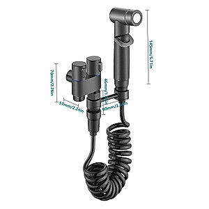 Dual Control Valve for Bidet, 1 in 2 out Dual Control Valve 1 In 2 Out Washing Machine Toilet Faucet for Bidet Bathroom Black, 1-in-2-out Washing Machine