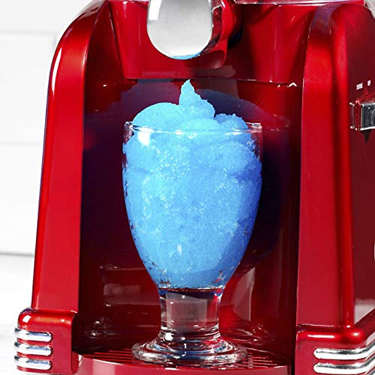 Nostalgia Classic Frozen Drink Maker 32-Ounce Slushie Machine for Home, Retro Red