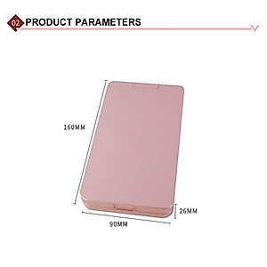 FQYYDD Illuminated Makeup Mirror Portable Mini Led Makeup Mirror Touch Screen Rotates The Makeup Brush Storage Box