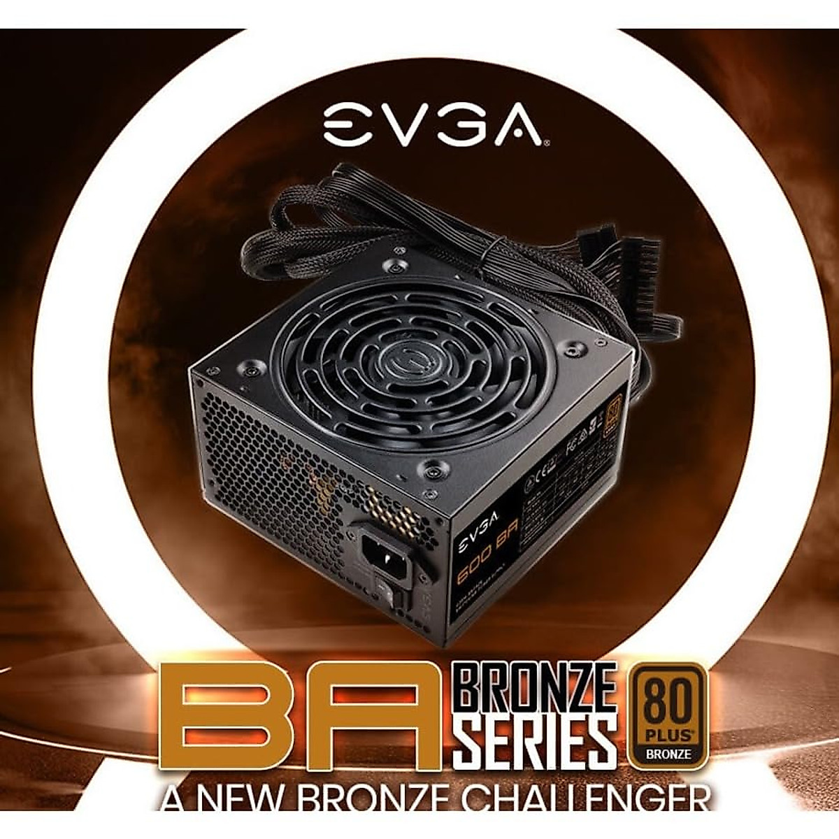 EVGA 600 Ba, 80 Plus Bronze 600w, Power Supply 100-Ba-0600-K1