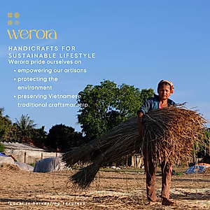 WERORA - Hampers for Laundry 136L, Wicker Water Hyacinth Double Laundry Baskets, Divided Laundry Hamper, Tall Collapsible Laundry Hamper with Lid, Boho Laundry Basket for Bathroom, Bedroom.