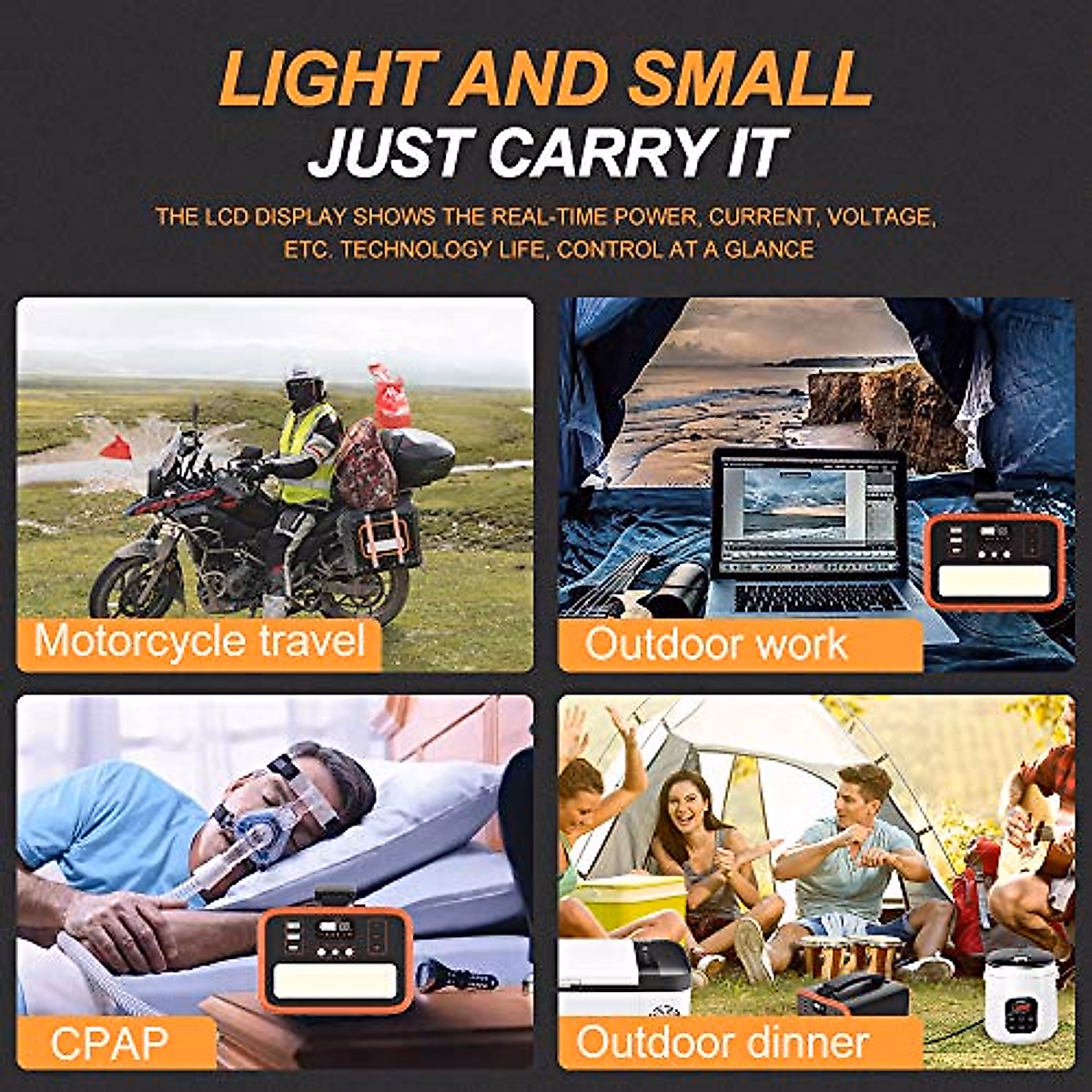 (US Shipping) NECESPOW Portable Power Station,322Wh/100800mAh Lifepo4 Battery Backup Supply Solar Generator,320W(Peak 600W) Pure Sine Wave, PD60W Output for Camping CPAP Outdoor RV Emergency