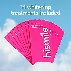 Hismile Teeth Whitening Strips for Sensitive Teeth, Peroxide Free, Dental White Strips Kit, 28 Strips, 14 Treatments