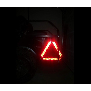 Slow Moving Vehicle Sign, Farm Triangle Safety Sign, Aluminum 14"x16" Engineering Grade Reflective for Golf Cart