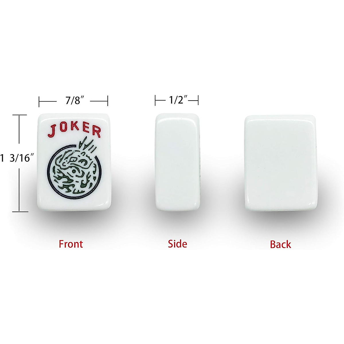 American Mahjong Game Set - Black Quilted Soft Bag 166 Premium Tiles with 4 All-in-One Rack/Pushers,100 Chips, Wind Indicator, English Manual. Easy Carry Complete Classic Mah-Jongg Set