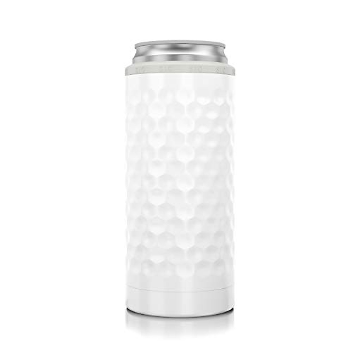 Seriously Ice Cold SIC 12oz Tall Slim Can Seltzer & Beer Insulated Cooler Sleeve, Premium Double Wall Stainless Steel Skinny Thermocooler (Dimpled Golf)
