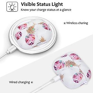 AirPods Pro 2nd Generation/1st Generation Case-KOREDA Cute Printed Design Hard Case for Airpods Pro 2, Shockproof Protective Cover for Airpods Pro with Keychain for Women Men