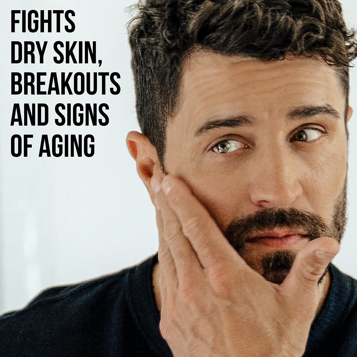 RUGGED & DAPPER Age Defense Mens Face Moisturizer | 4oz | Hydrating Mens Face Lotion | Unscented + Anti- Aging Formula for Clear Skin | Natural Ingredients | Made in USA